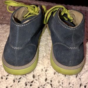 Umi | Shoes | Umi Blue Suede Boys Shoes Sz Us Green Sole | Poshmark